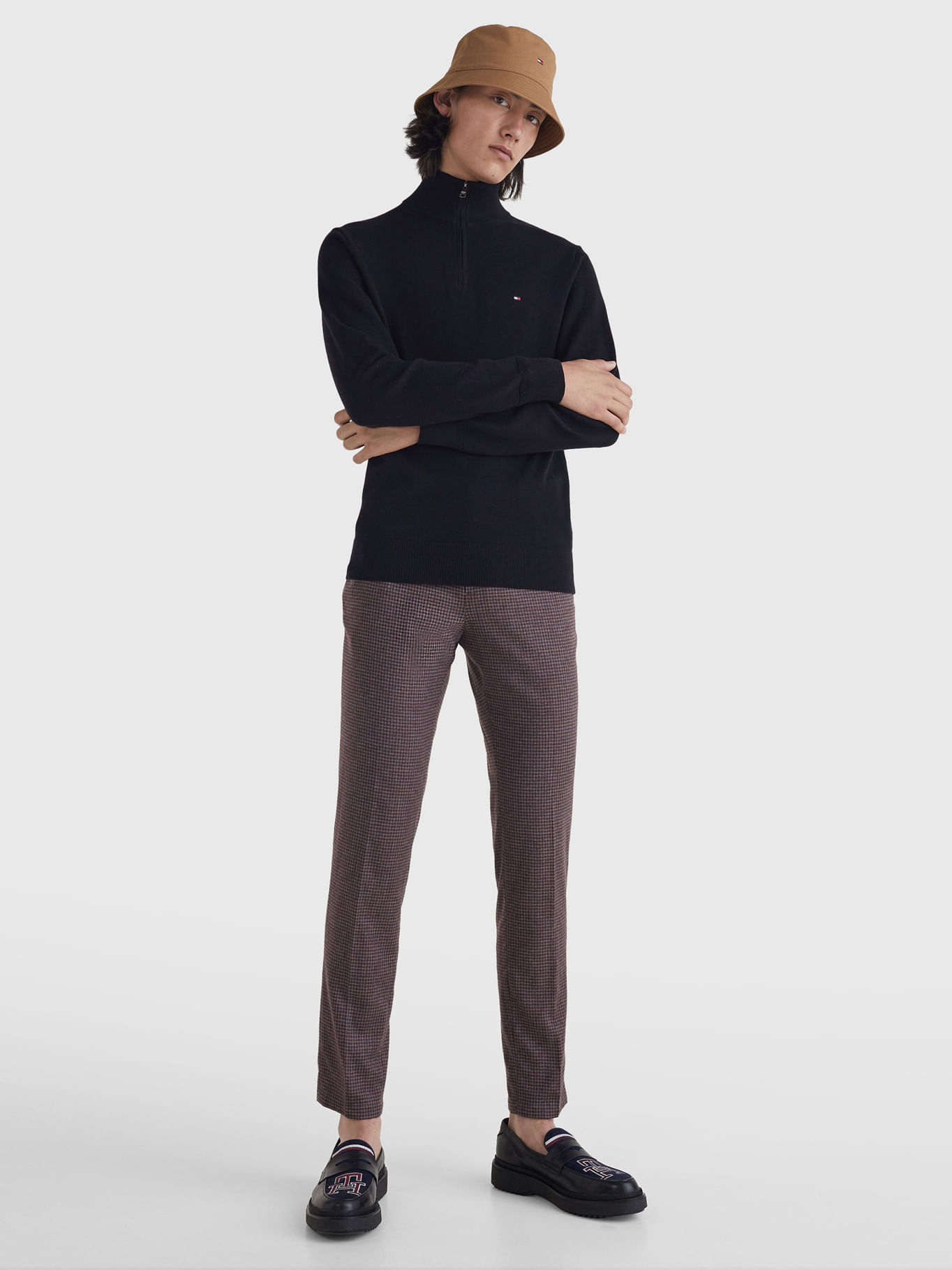 Suéter de pima con zipper