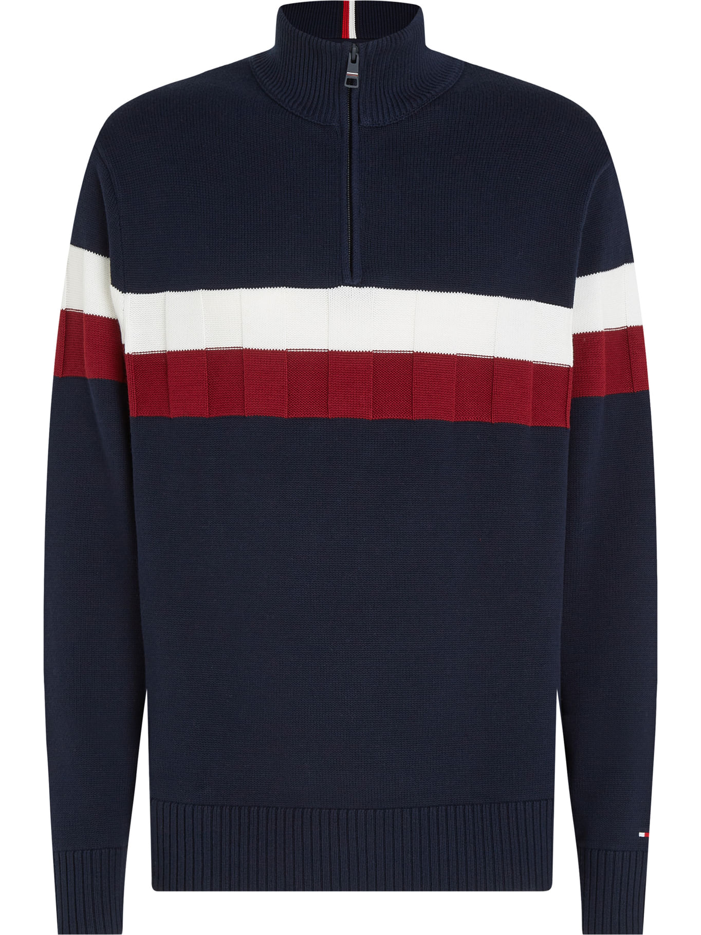 Suéter con cierre de media zipper