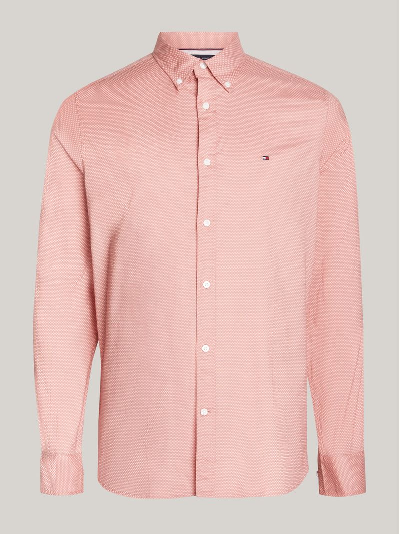 Camisa Th Flex Slim Con Microestampado