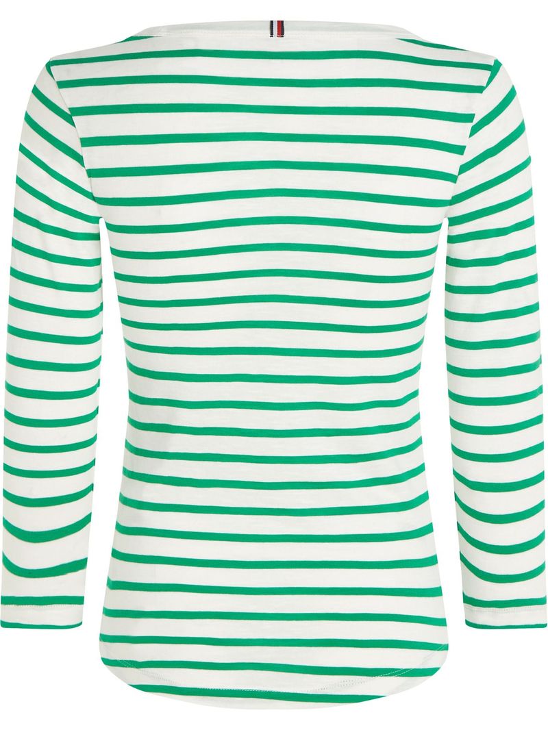 Blusa De Algodón Con Mangas Tres Cuartos Tommy Hilfiger