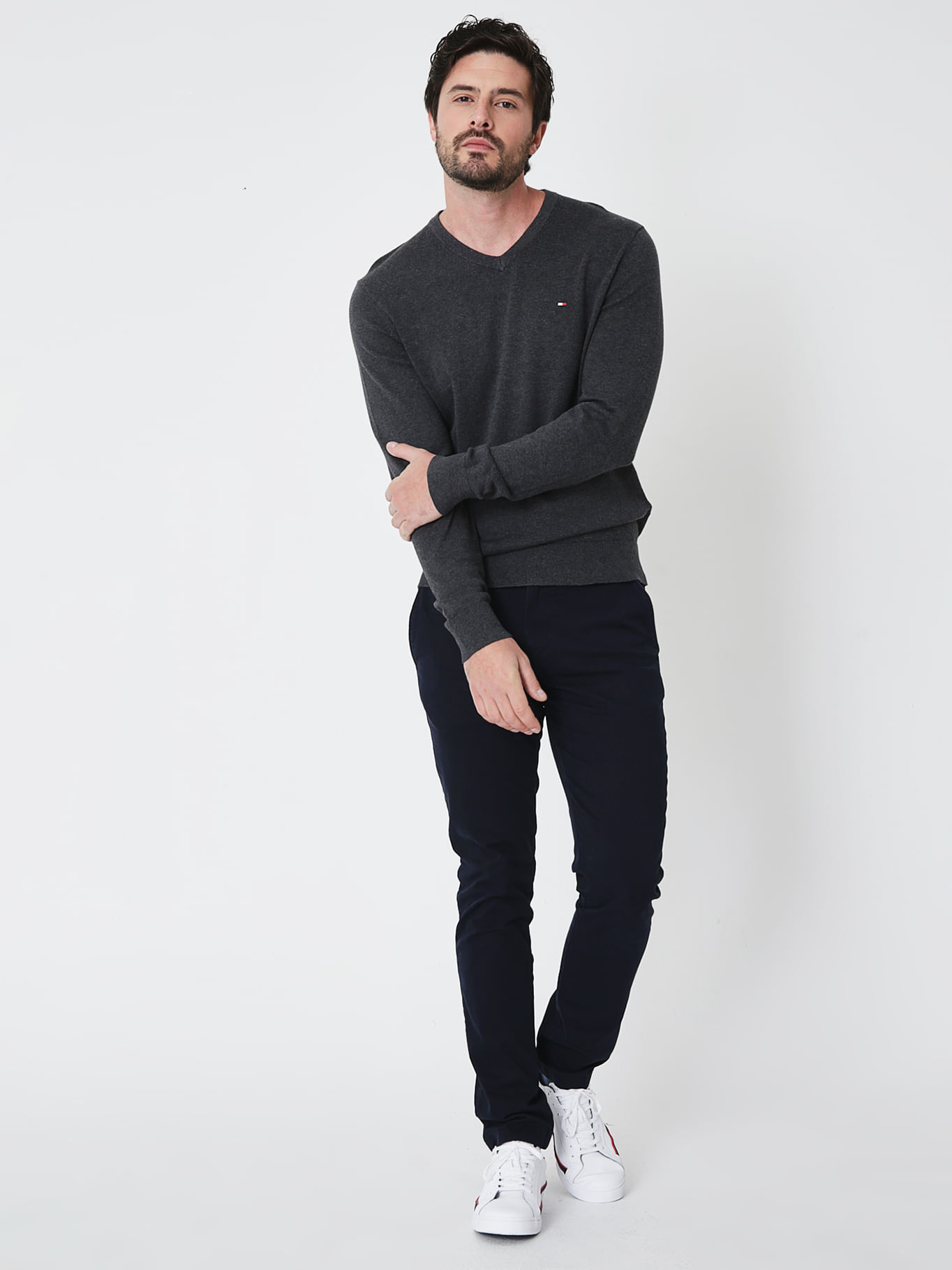 Suéter essential de cuello v - Tommy Hilfiger