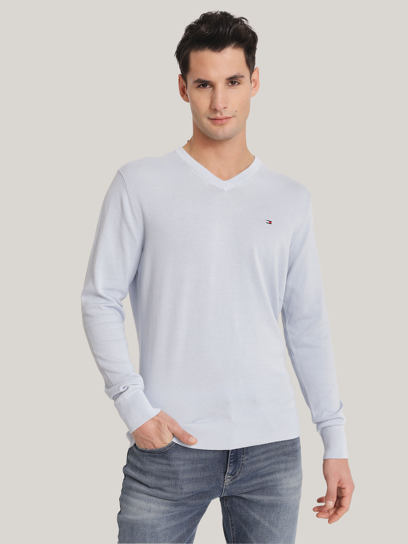 Suéter essential de cuello v - Tommy Hilfiger
