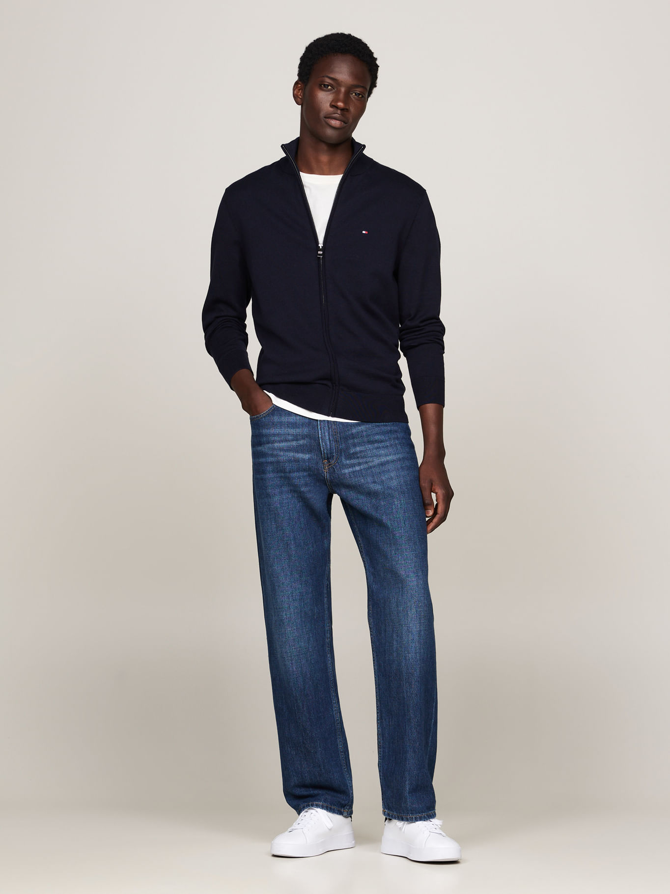 Suéter de cuello perkins con zipper - Tommy Hilfiger