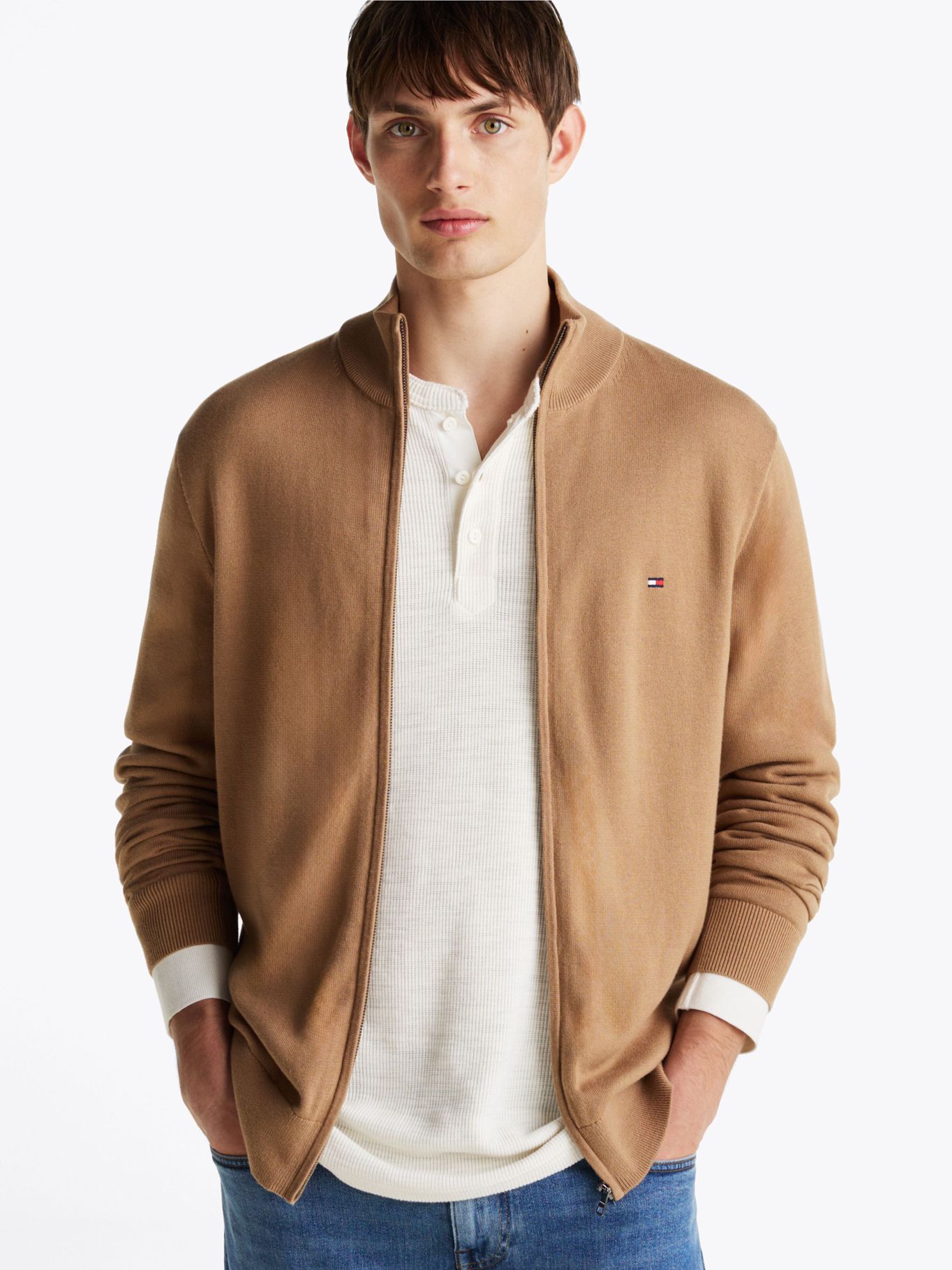 Suéter de cuello perkins con zipper - Tommy Hilfiger